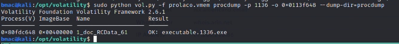 Incident Response Using Volatility Framework